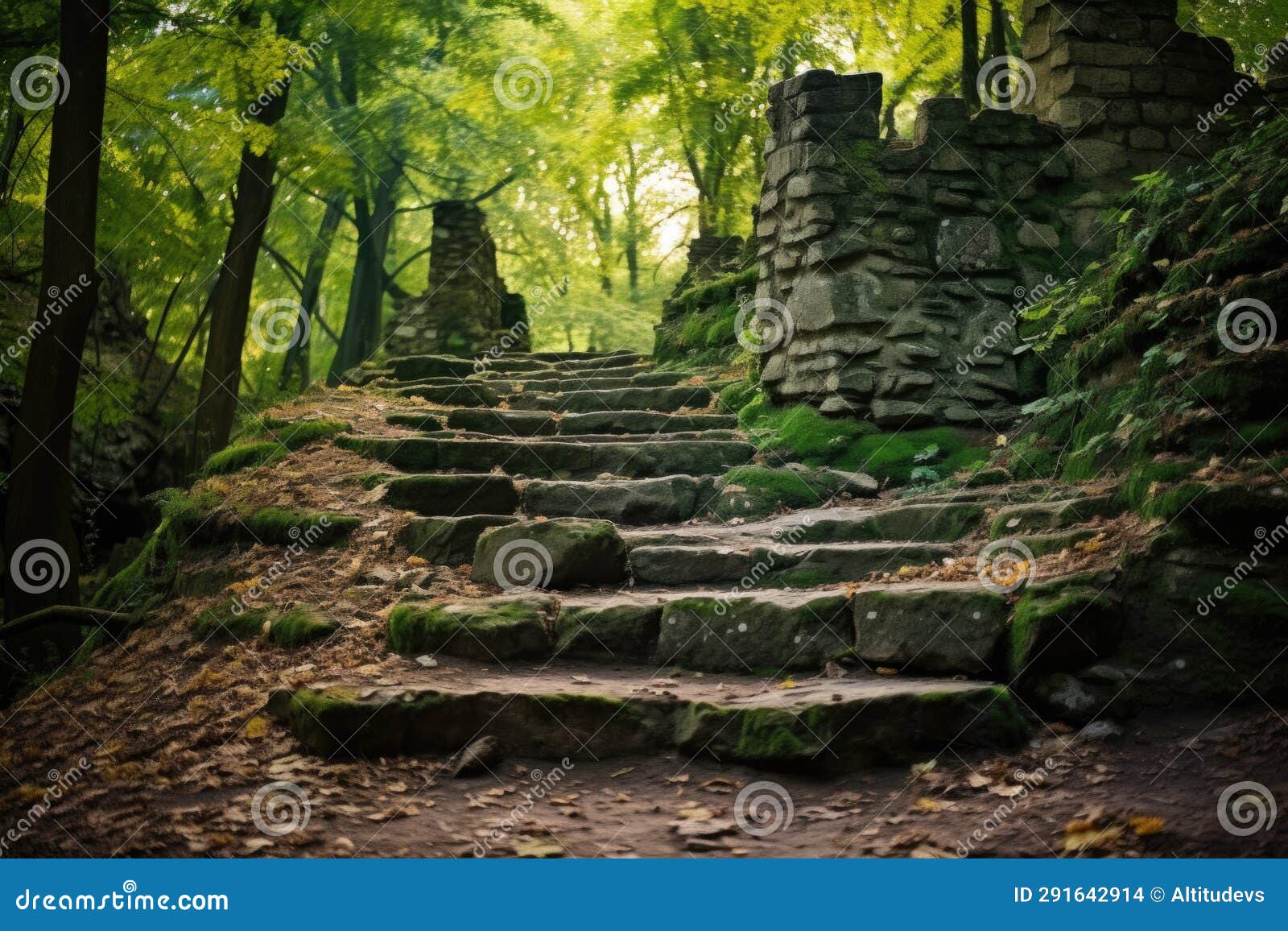 Stone Steps of a Steep Path Up a Hill Stock Photo - Image of hill ...
