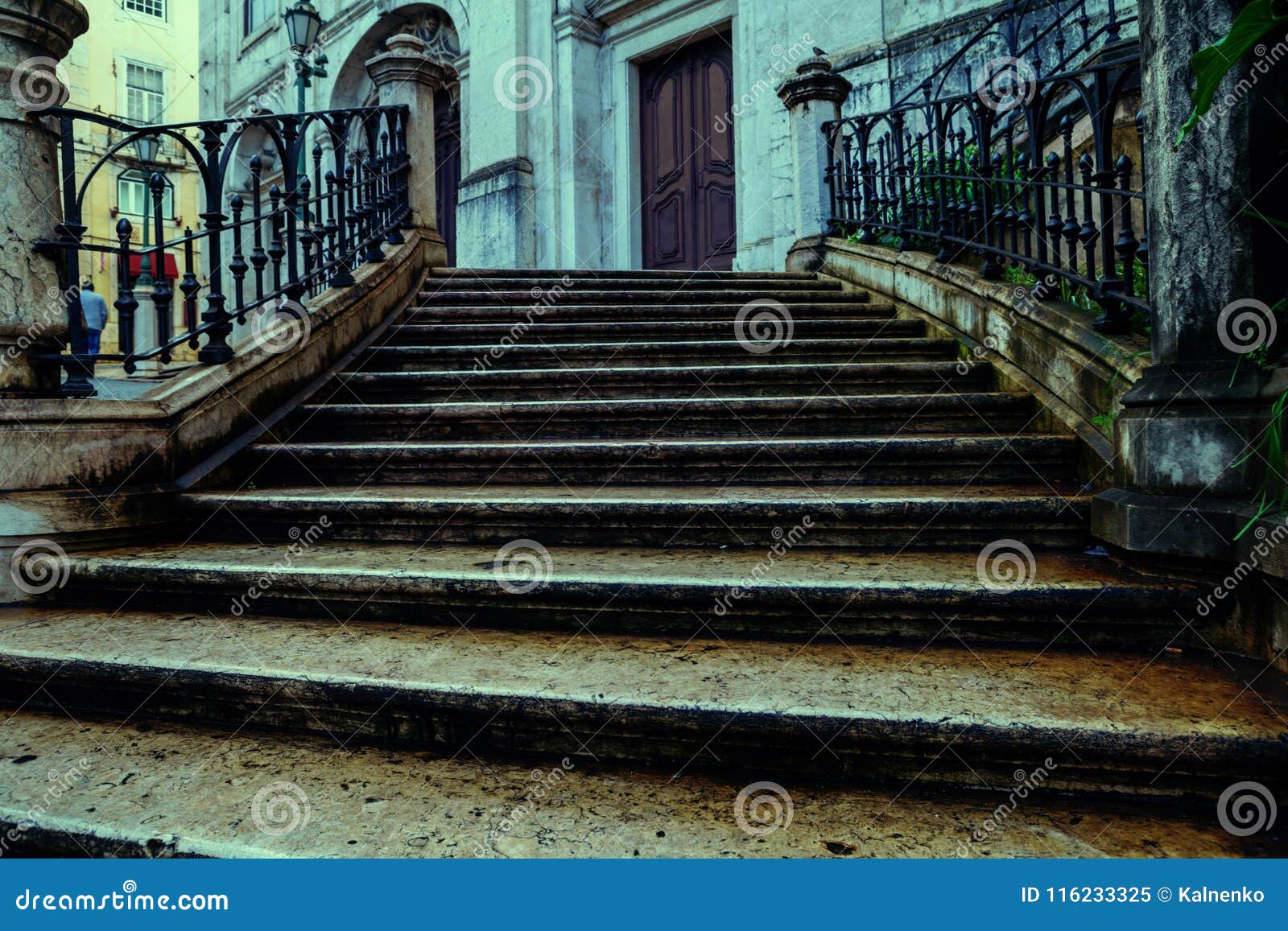 Stone Steps To the Door of the Old House . Stock Image - Image of path ...