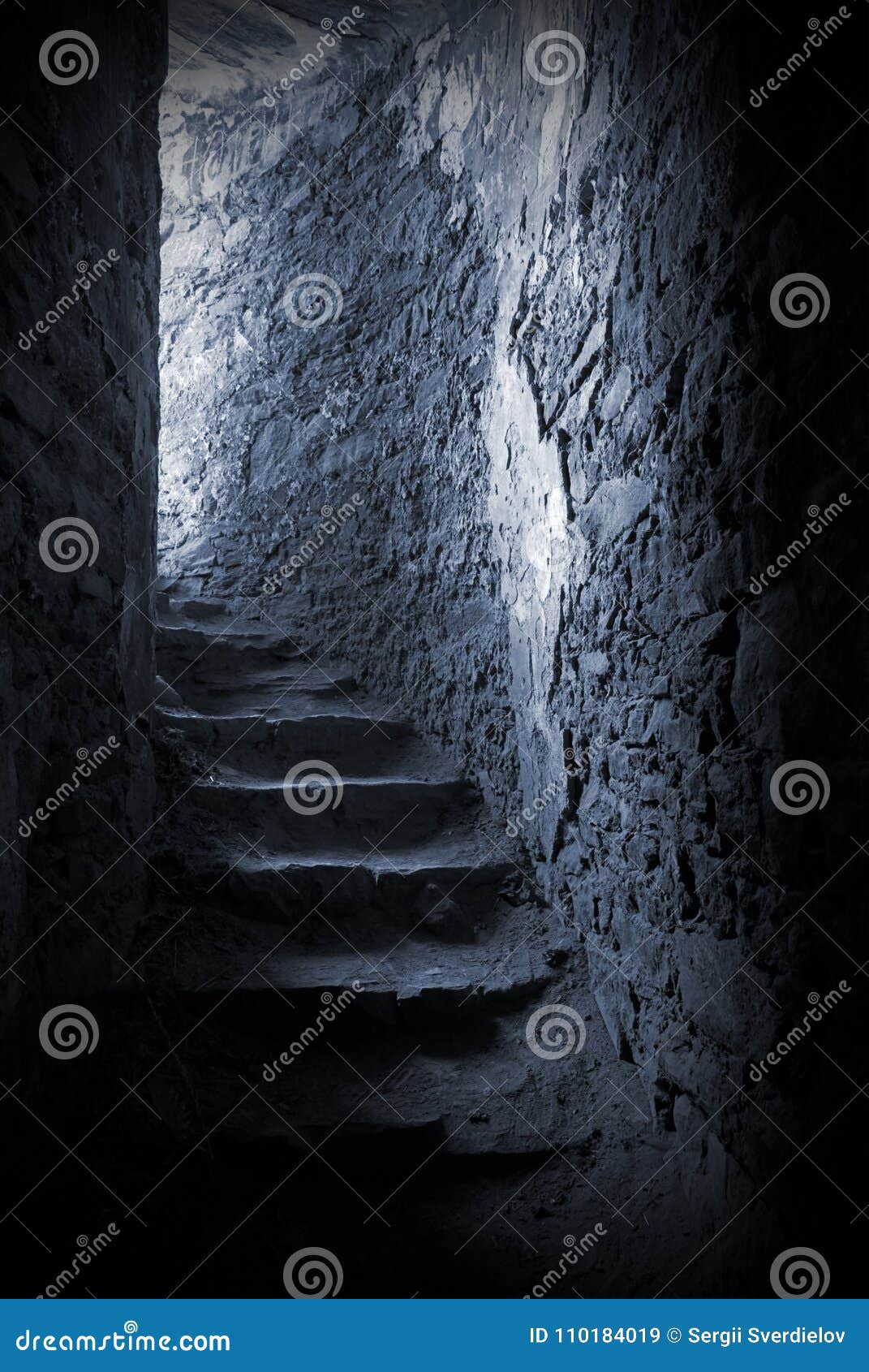 Stone Steps in Underground Castte Stock Image - Image of dirty, mystery ...