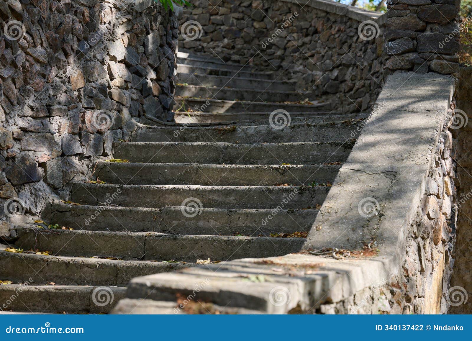 Stone Steps Up the Street, Summer Day Stock Photo - Image of monument ...