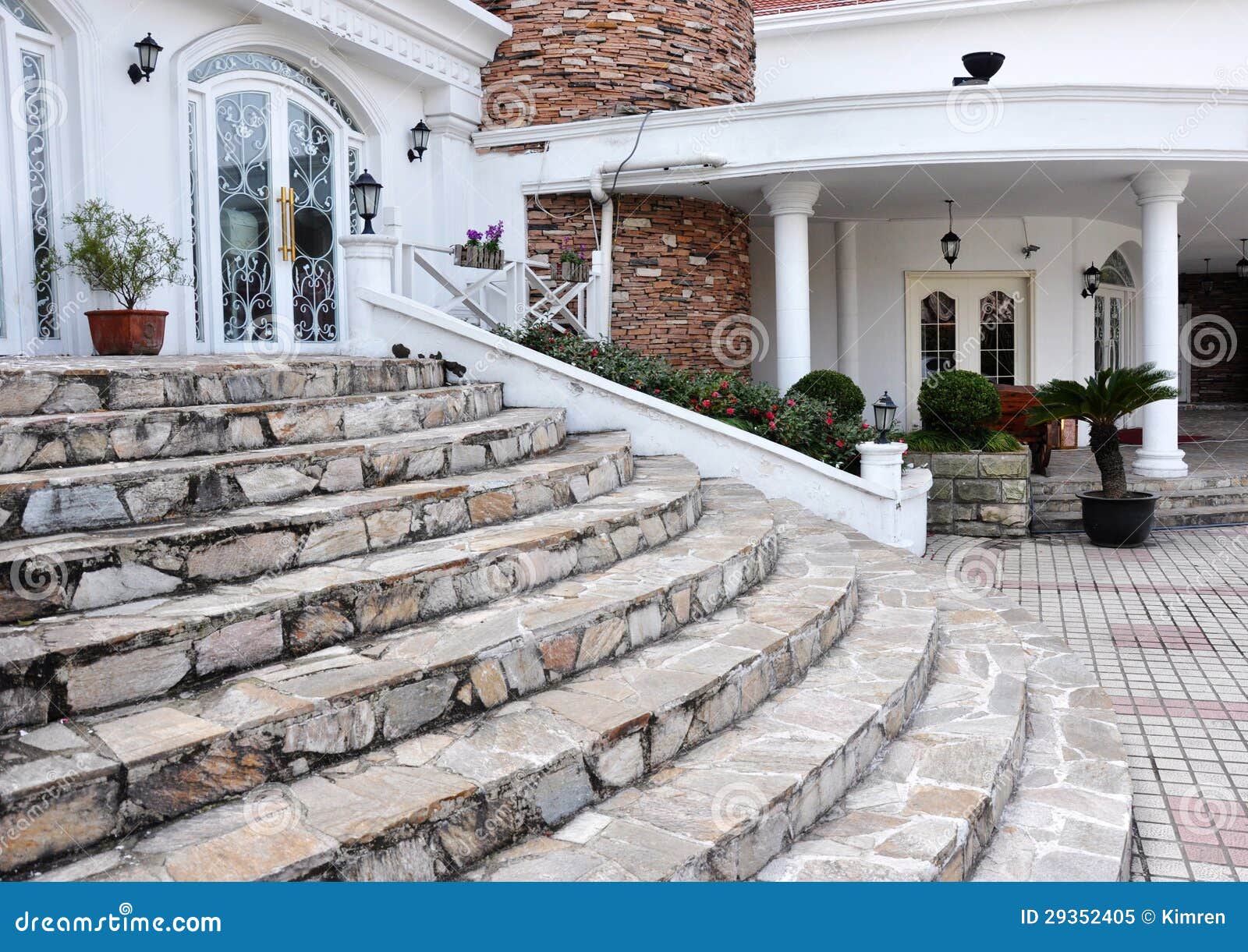 Stone steps Villa stock image. Image of history, exterior - 29352405