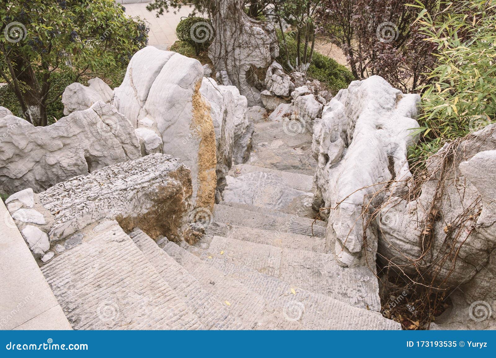 Stone steps way stock image. Image of chinese, steps - 173193535