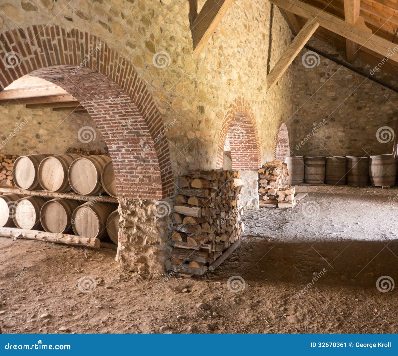 Stone Storage Building with Arches Stock Image - Image of storage ...