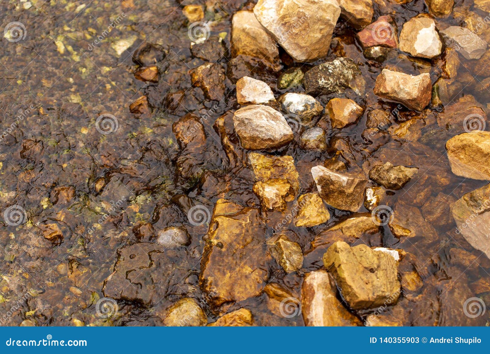 Stone Stream in the Mountains As a Background Stock Image - Image of ...