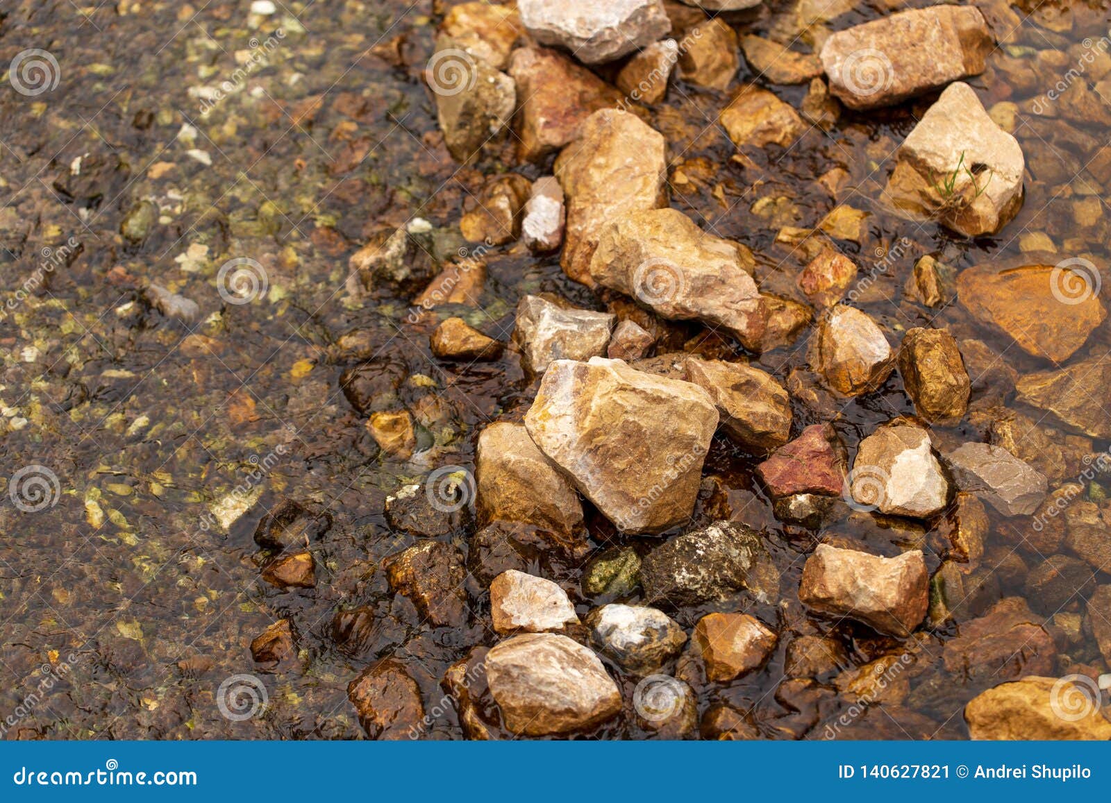 Stone Stream in the Mountains As a Background Stock Image - Image of ...