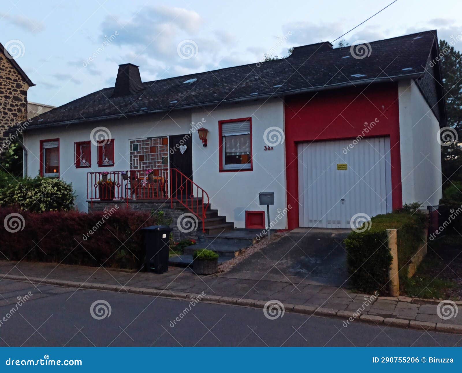 Stone Streets without Plants and Trees. Small Village in Germany Stock ...