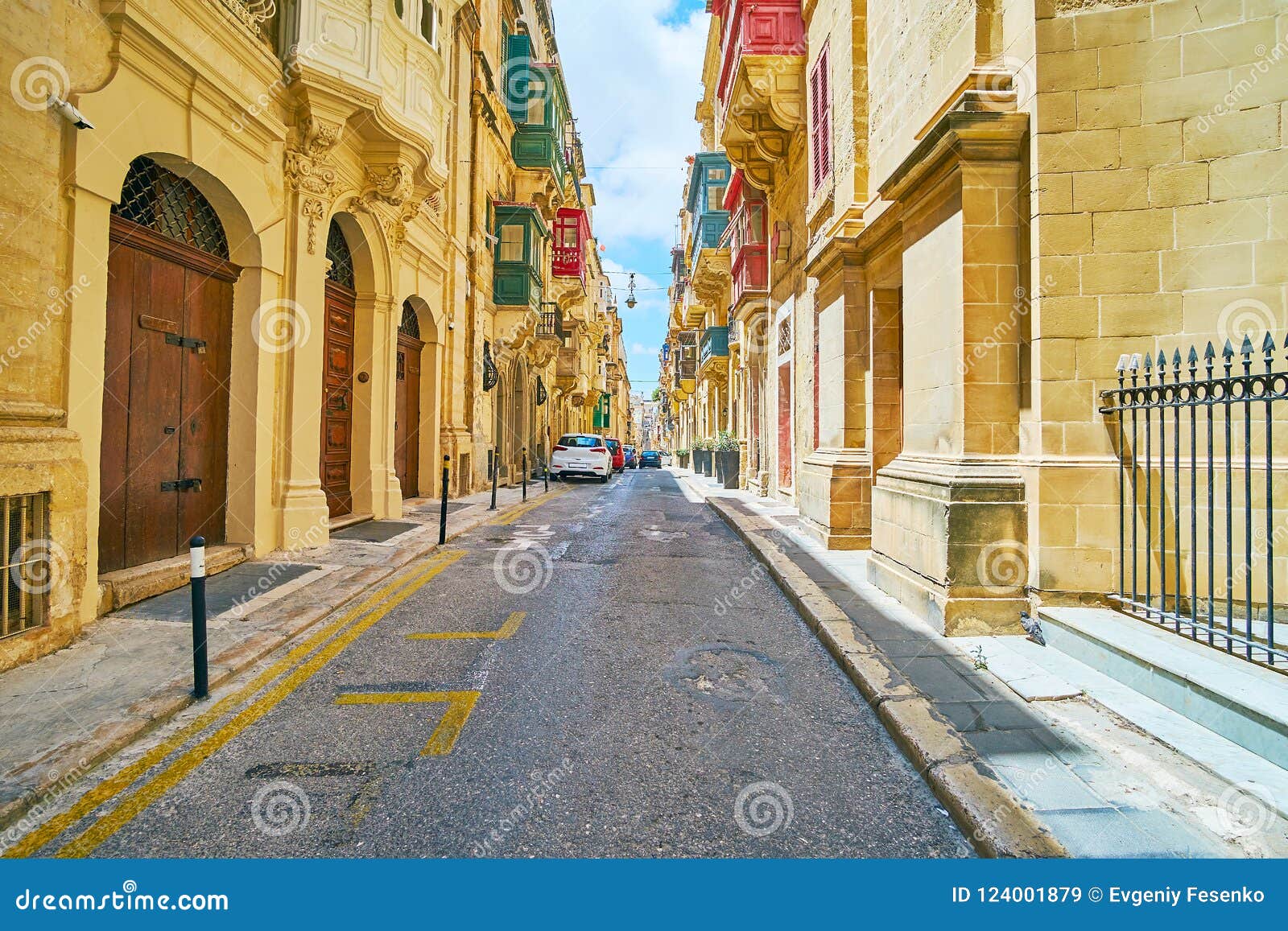 The Stone Streets of Valletta, Malta Stock Image - Image of pedestrian ...