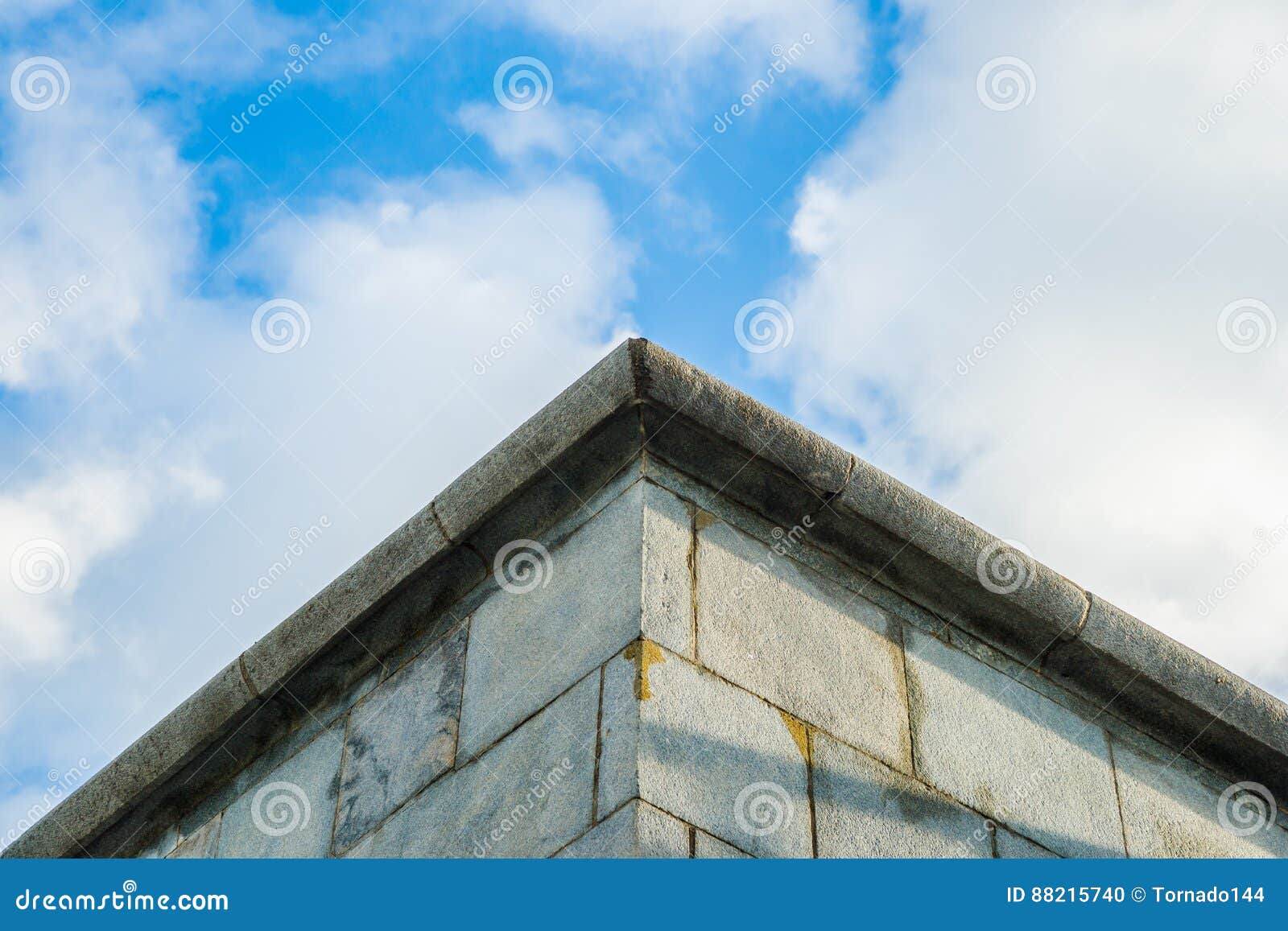 Stone Structure Corner and Sky Stock Photo - Image of background ...