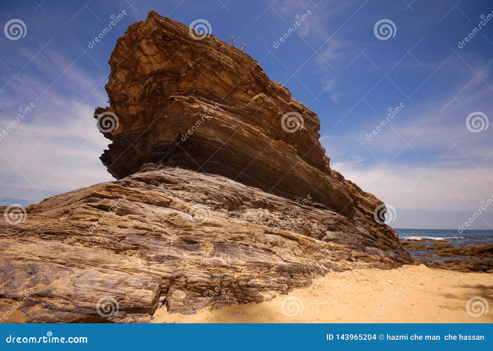Stone Structure from Effects of Wind Erosion Near a Beach Stock Photo ...