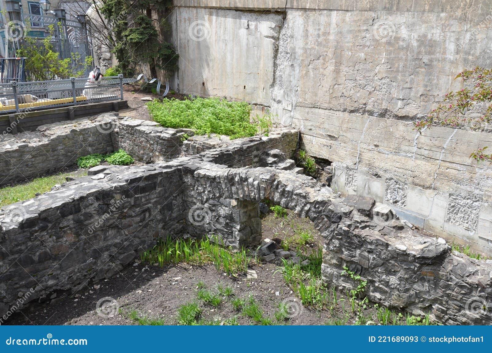 Stone Structure Ruins or Masonry in Quebec, Canada Stock Image - Image ...