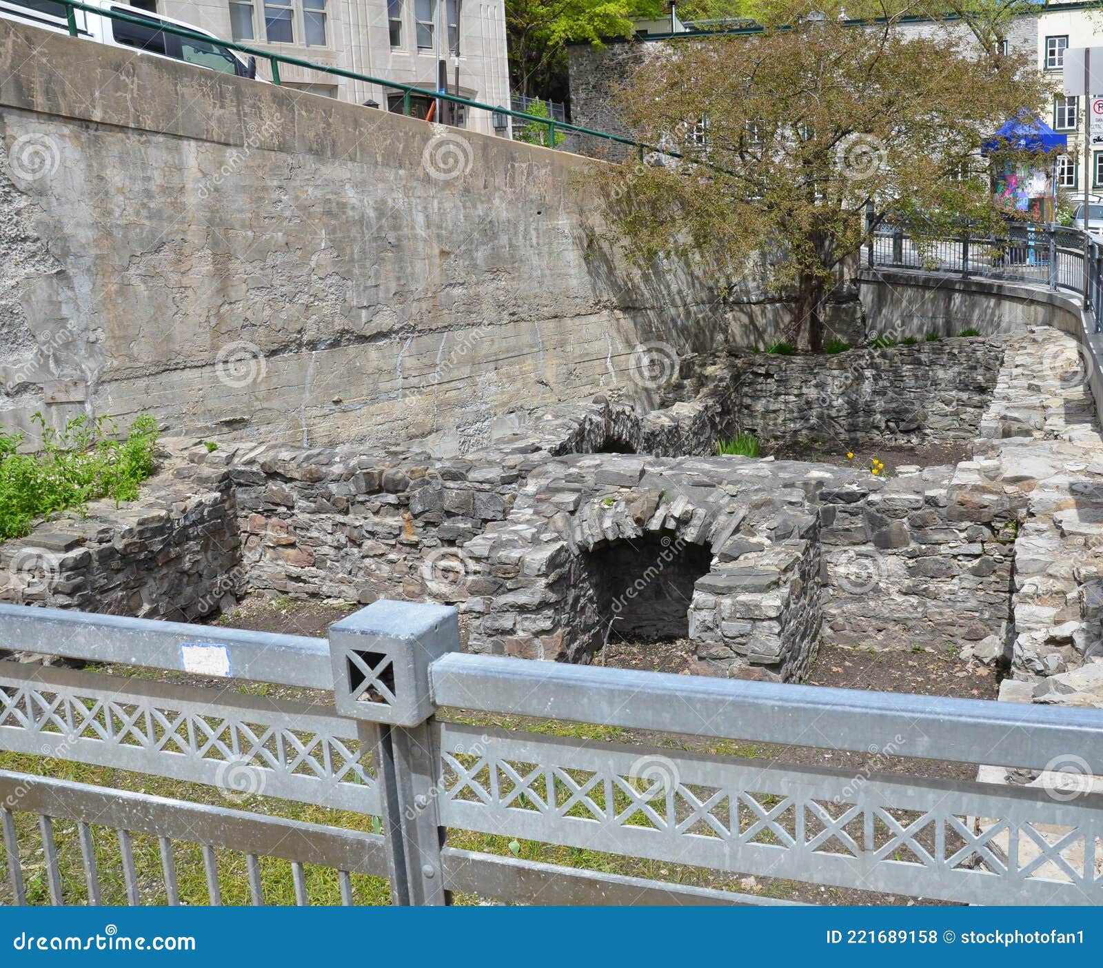 Stone Structure Ruins or Masonry in Quebec, Canada Stock Photo - Image ...