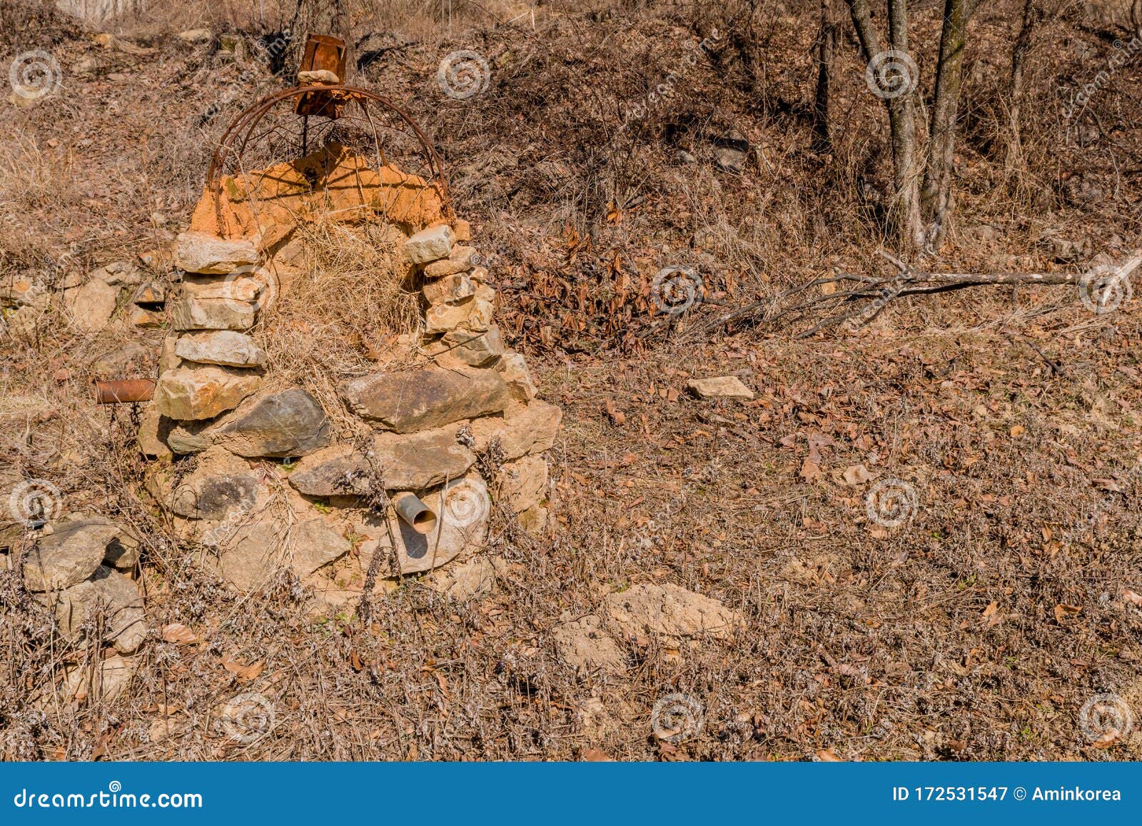 Stone structure in ruins stock image. Image of archeology - 172531547