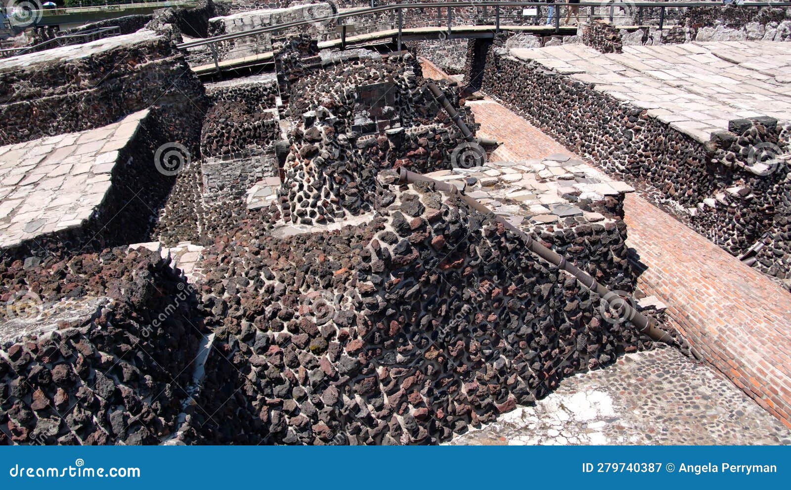 Stone Structure of the Templo Mayor in Mexico City Stock Image - Image ...