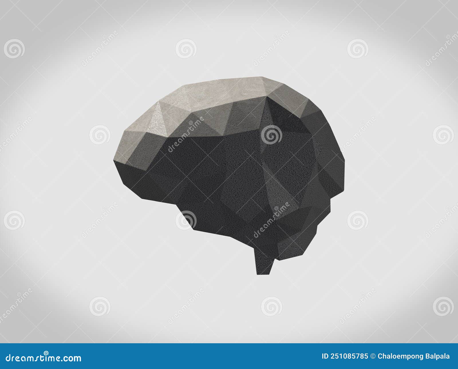 Stone Surface Low Polygon Brain , Idea Concept Background Design. Stock ...