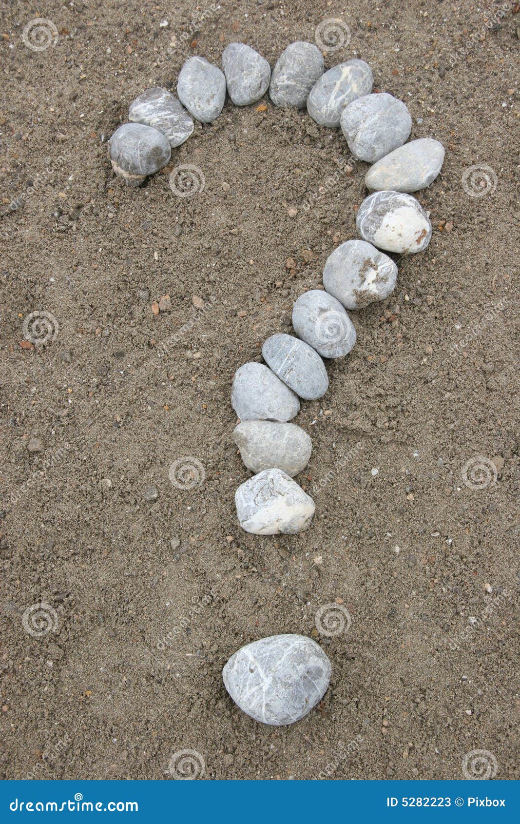 Stone Symbol Question Mark stock image. Image of beach - 5282223