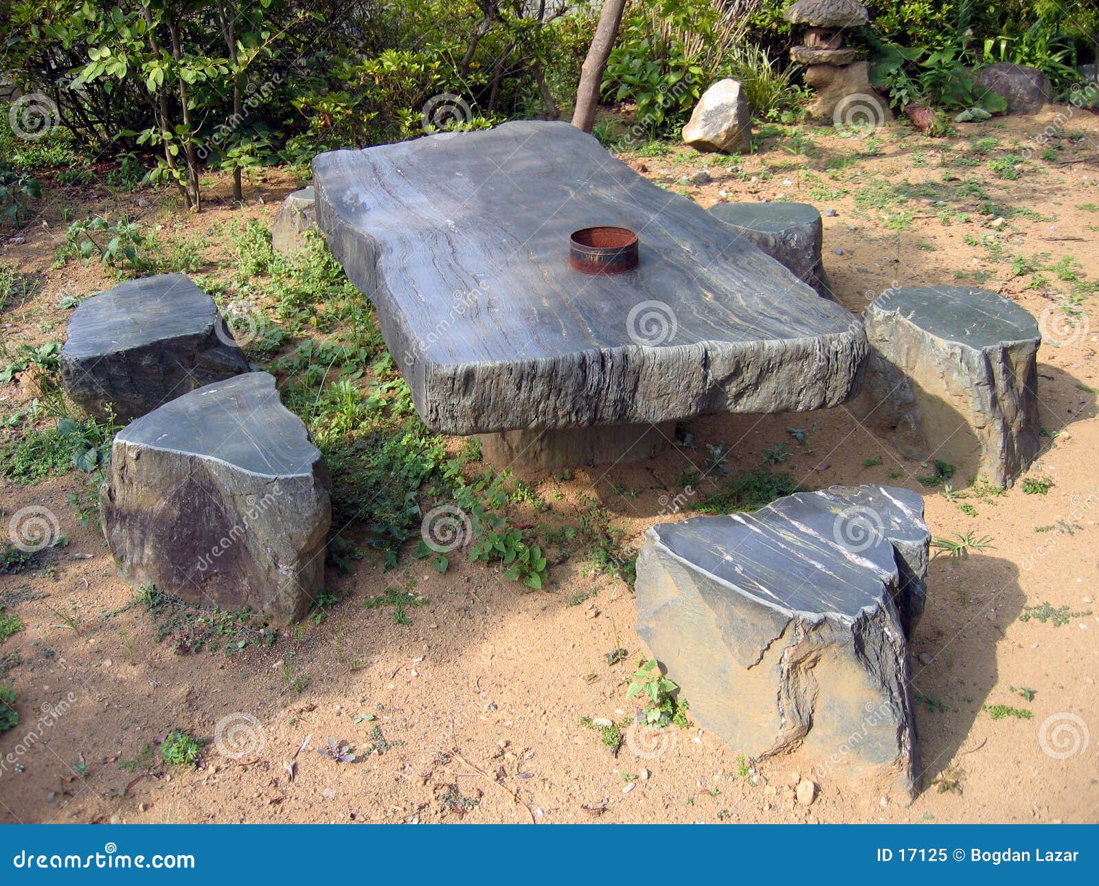 Stone table stock image. Image of chairs, think, sand, park - 17125