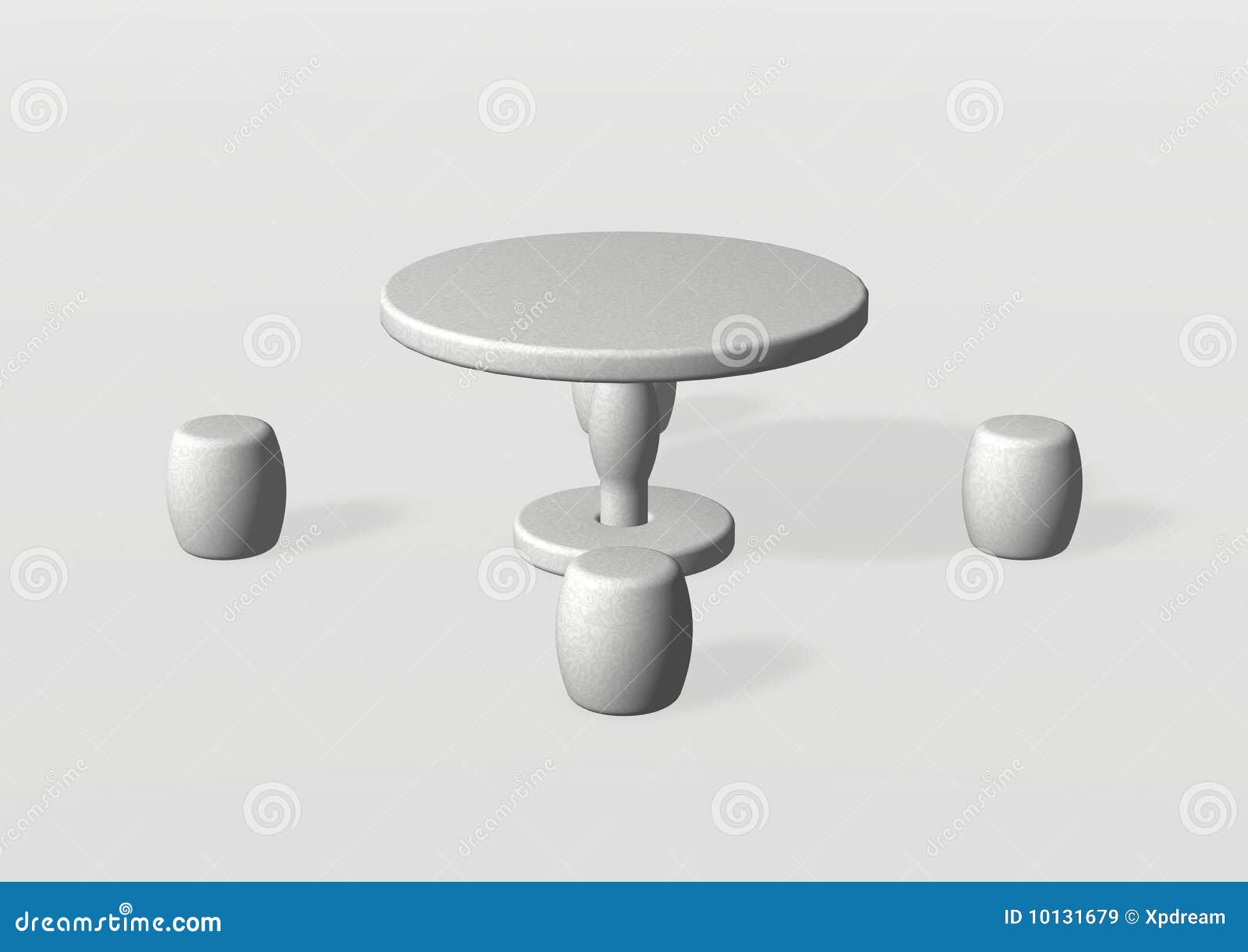 Stone table and chair stock illustration. Illustration of stone - 10131679