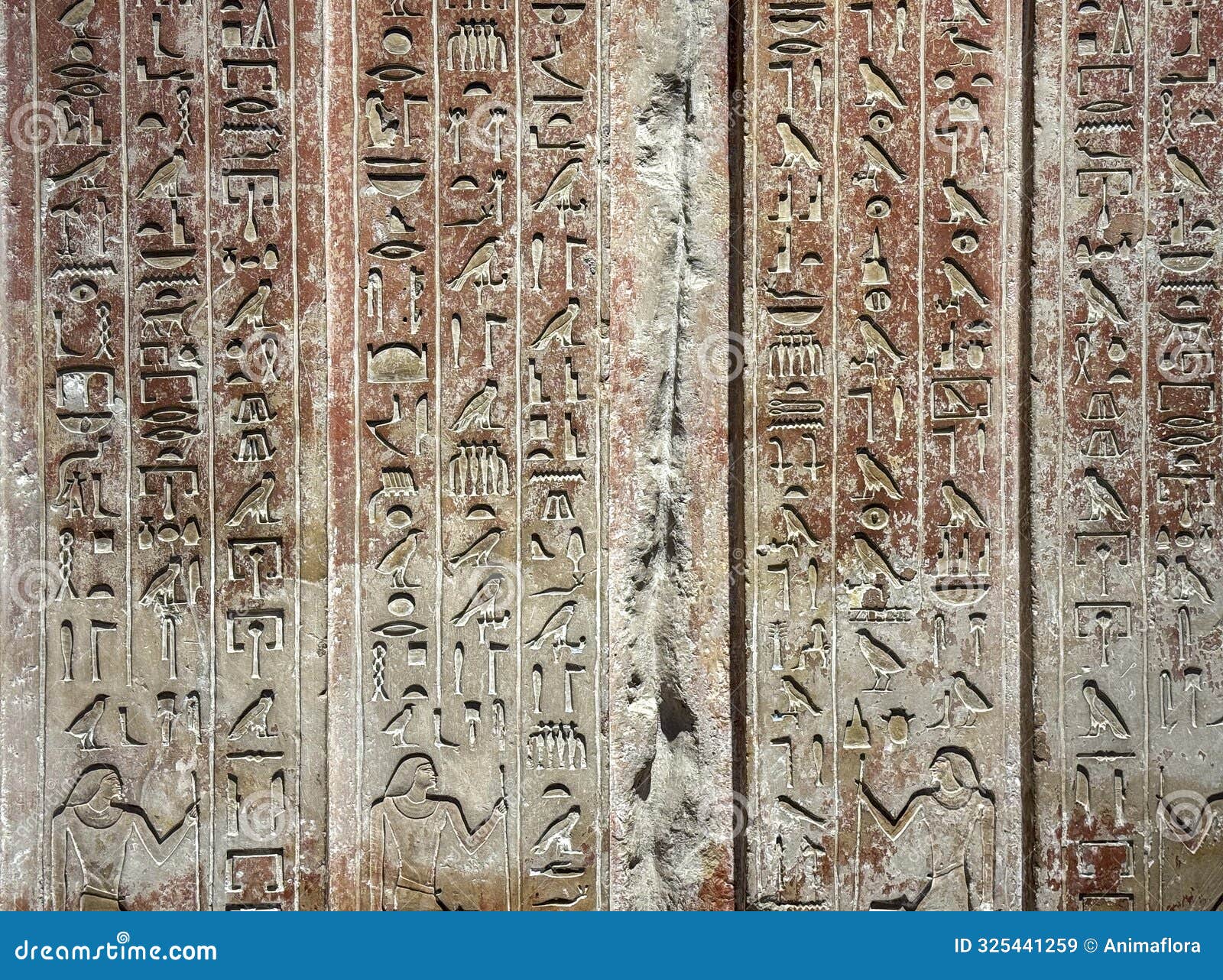 Stone Tablet with Egyptian Symbols and Signs Stock Image - Image of ...