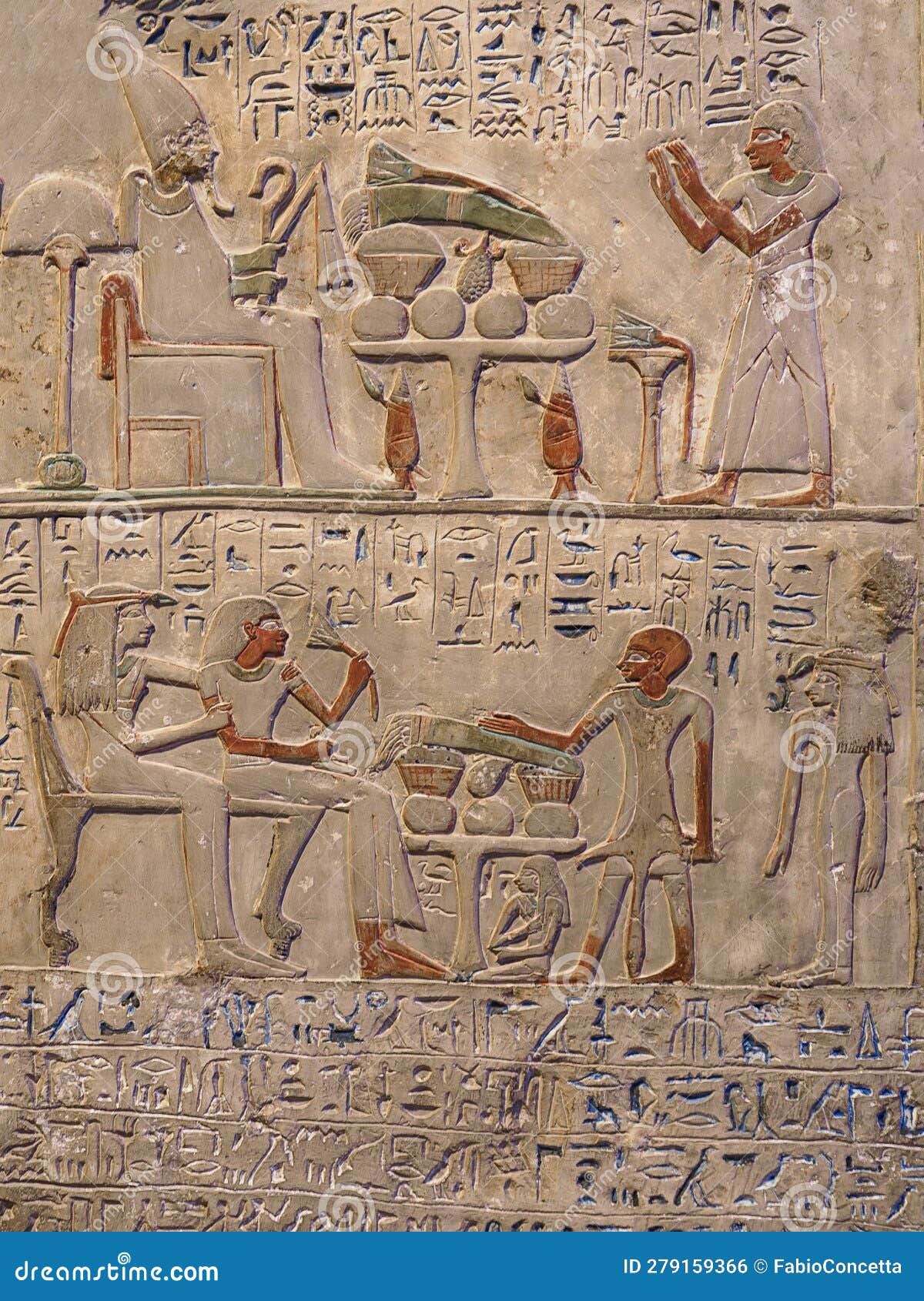 Stone Tablet Engraved with Egyptian Hieroglyphs and Drawings Editorial ...