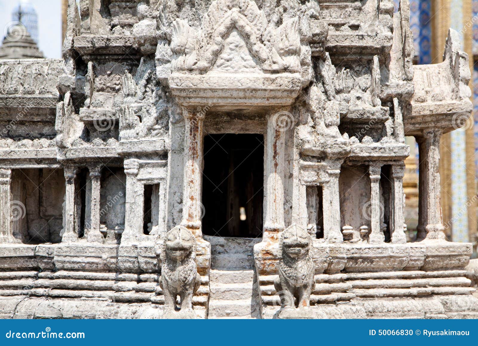 Stone temple model design stock photo. Image of buddha - 50066830
