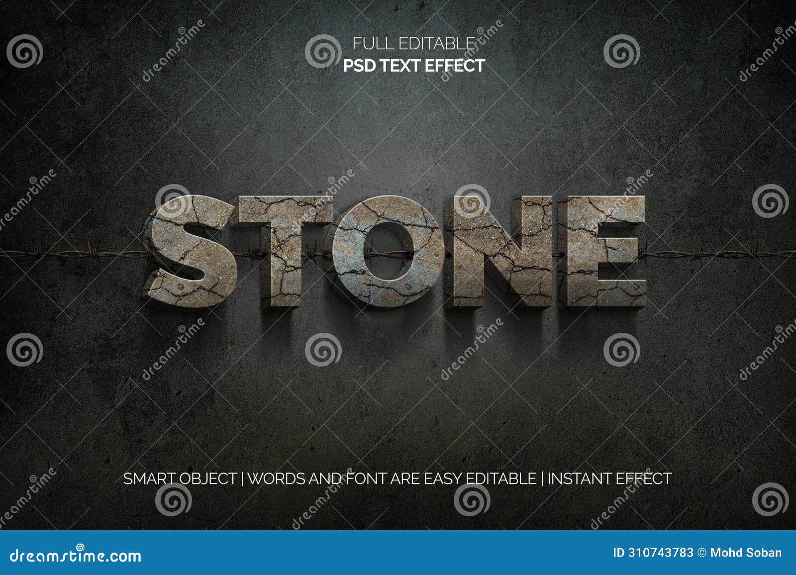 STONE TEXT EDITABLE stock image. Image of text, editorial - 310743783