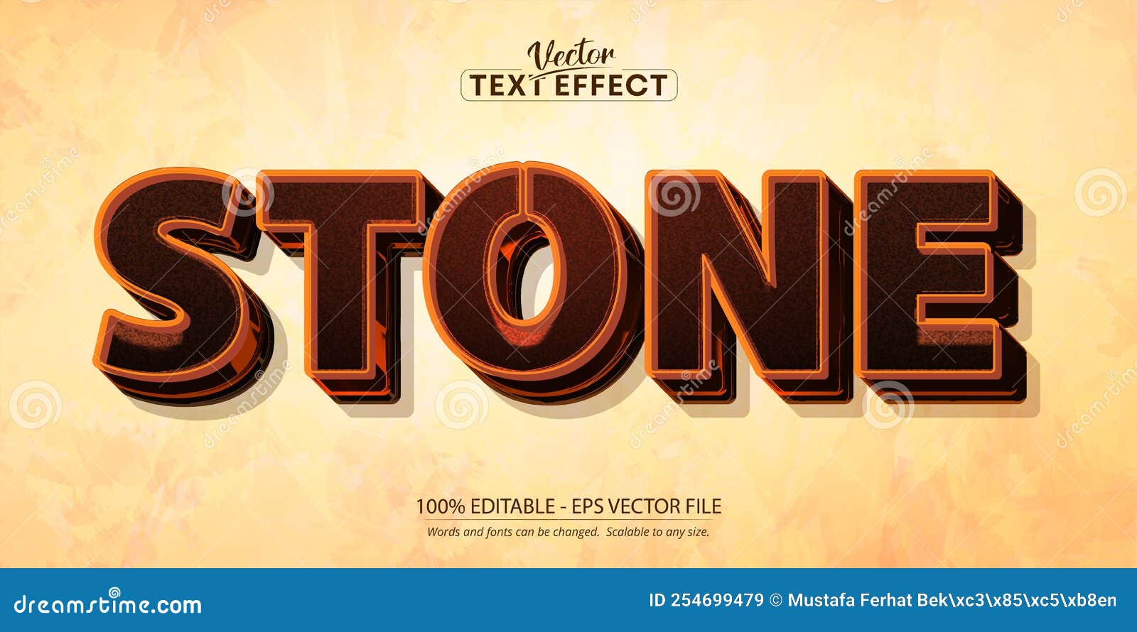 Stone Text Effect, Editable 3d Medieval and Battle Text Style Stock ...