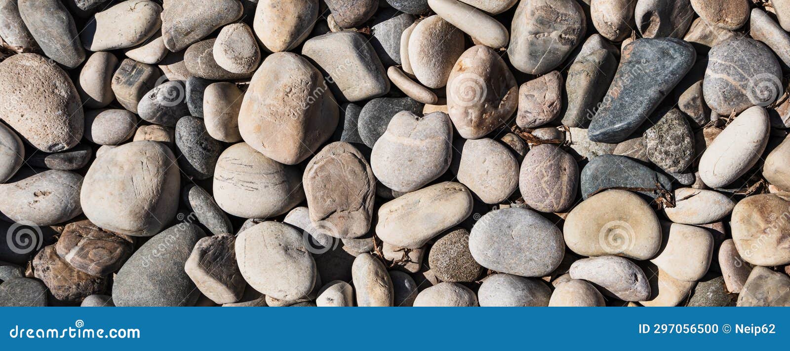 Stone Texture, Background. Pebble Banner Close-up Stock Photo - Image ...