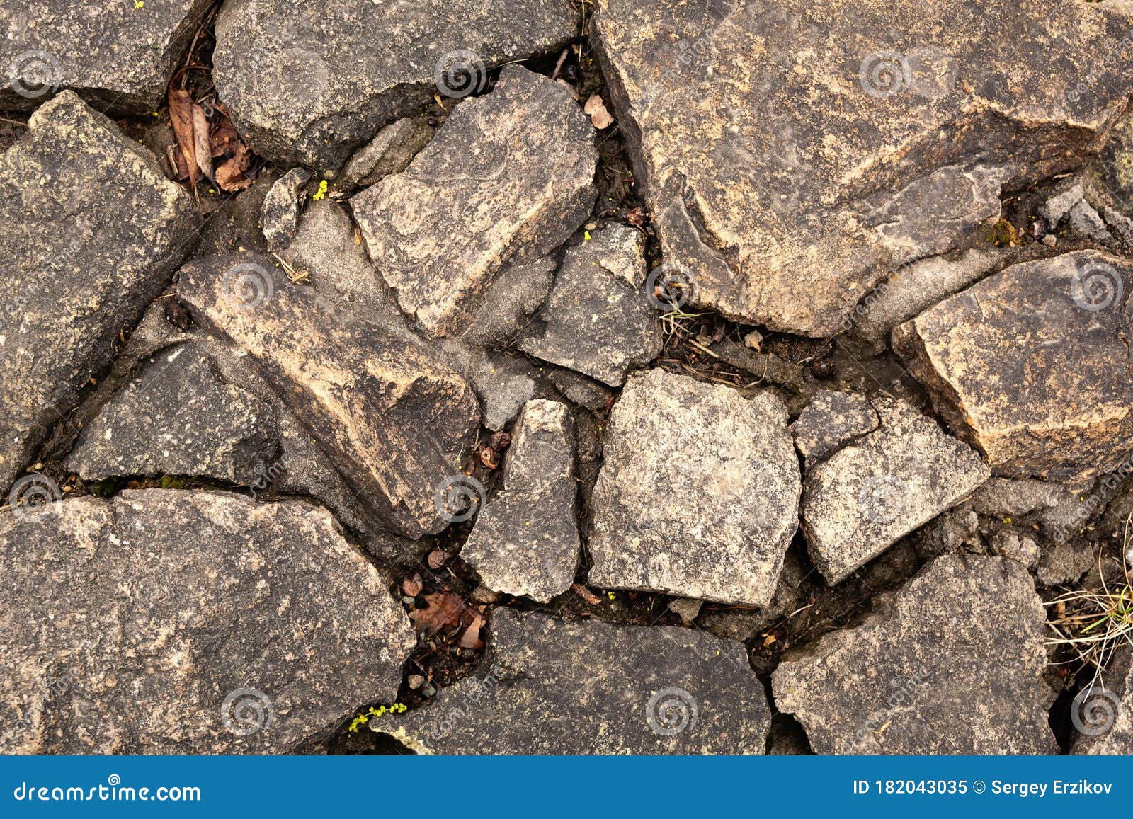 Stone Texture. Cobblestone. Stones of Different Types. Masonry. Natural ...