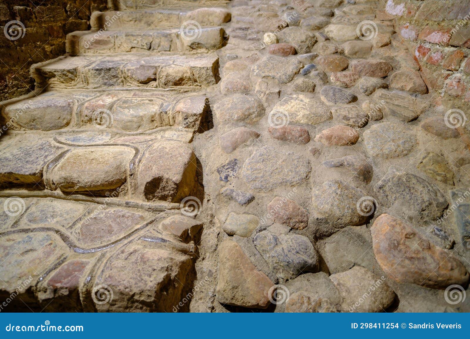 Stone Texture, Massive Cobble Stone Mountain Path with Steps Stock ...
