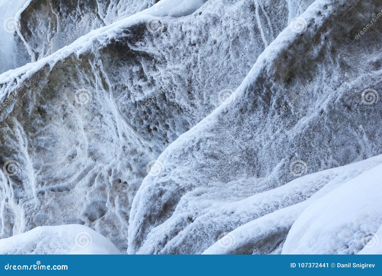 Stone Texture in Snow and Ice. Mountain Wall. Rock Texture. Stock Image ...