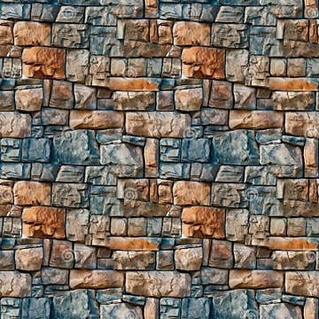 Stone Texture of Wall Seamless Pattern Design. Surface Rock Background ...