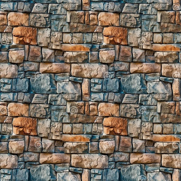 Stone Texture of Wall Seamless Pattern Design. Surface Rock Background ...
