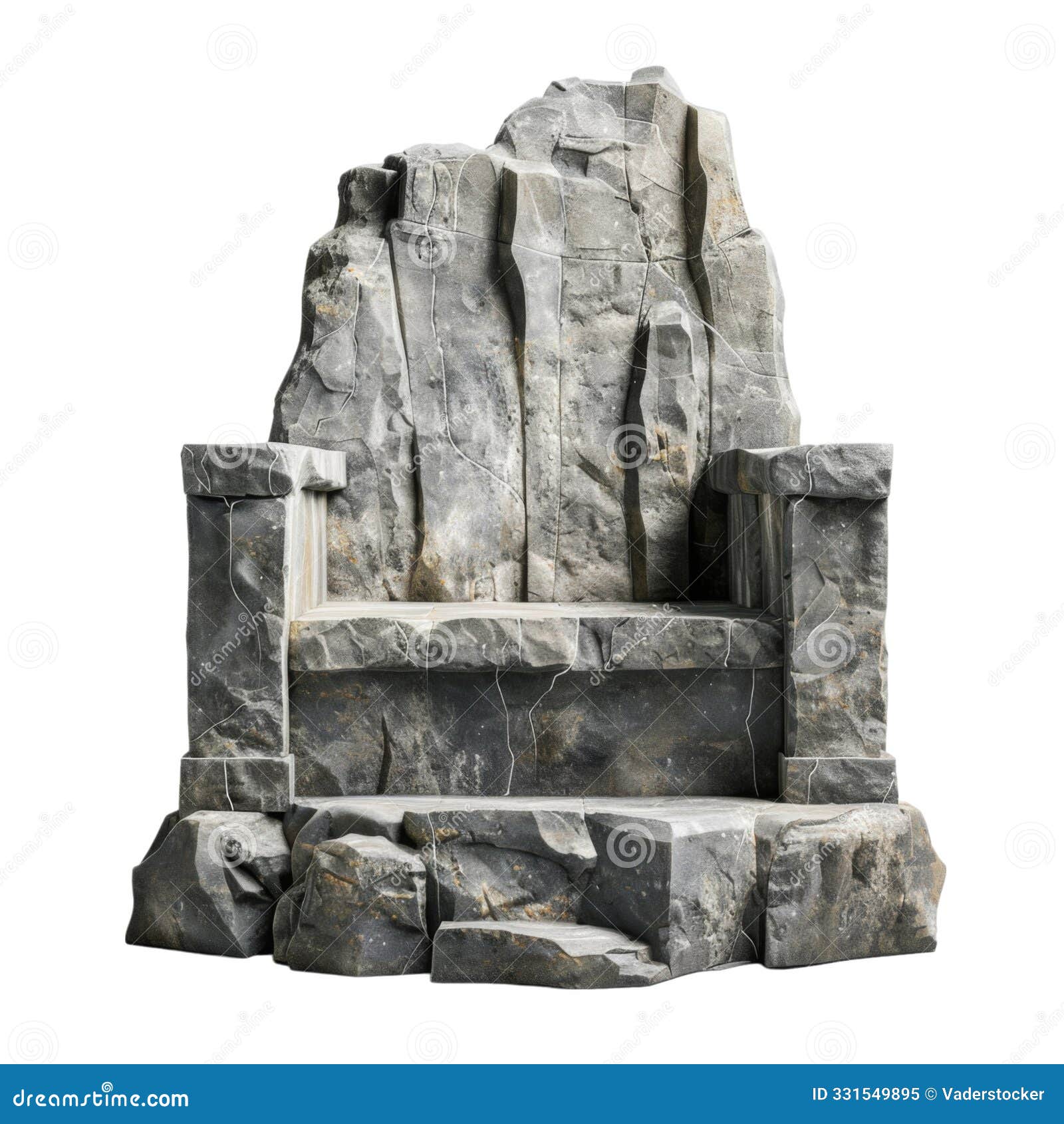 Stone Throne With Armrests And Backrest Stock Photo | CartoonDealer.com ...