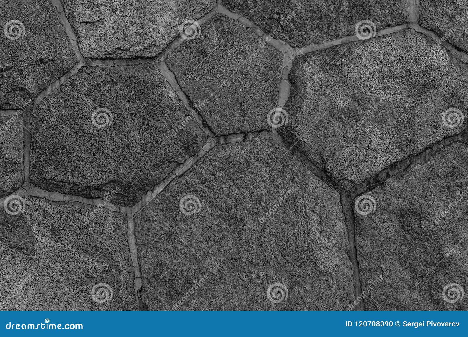 Stone Tile Hexagon Big Small Dark Gray Granite with Cement Part of the ...