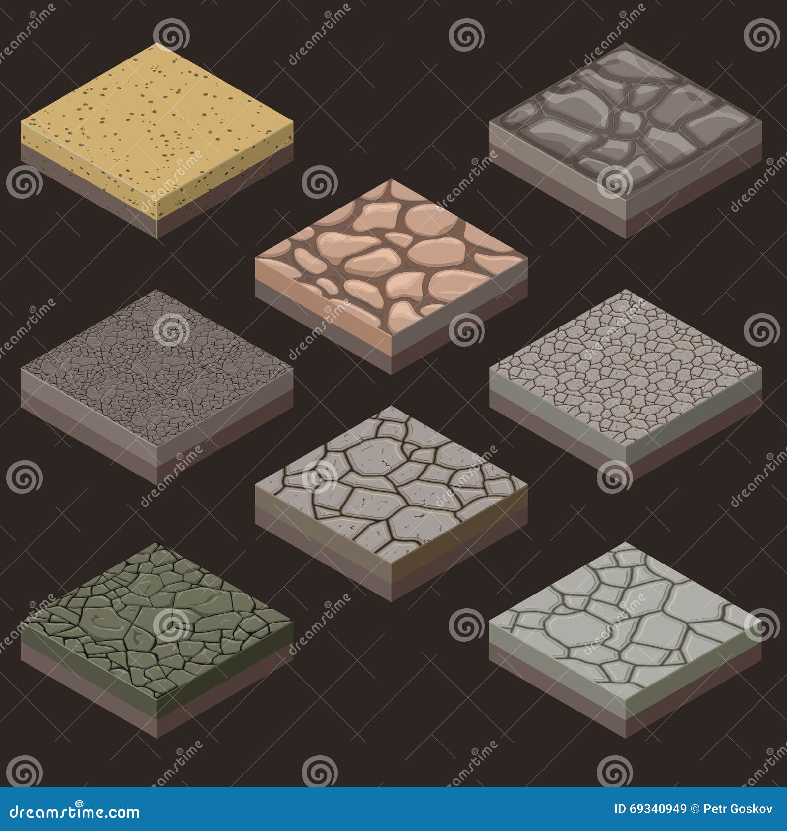 Stone tiles kit stock vector. Illustration of jpeg, seamless - 69340949