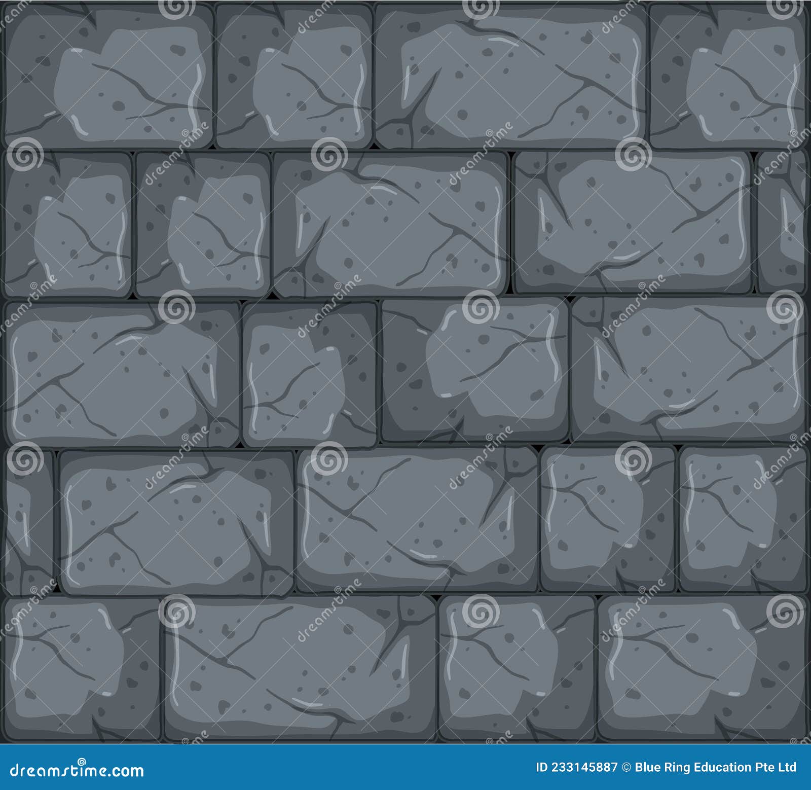 Stone Tiles Texture in Cartoon Style Stock Vector - Illustration of ...