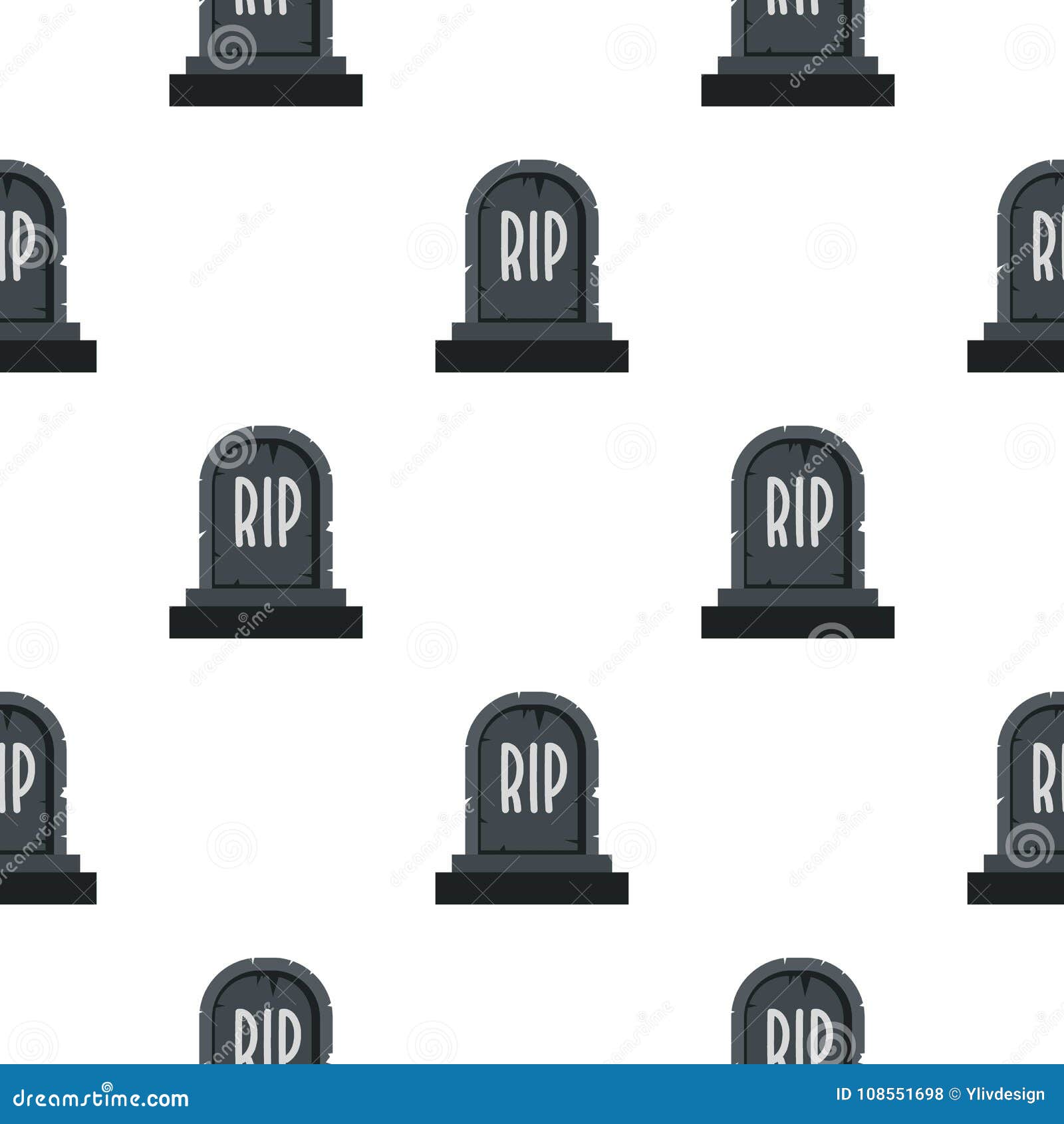 Stone Tombstone Rip Pattern Seamless Stock Vector - Illustration of ...