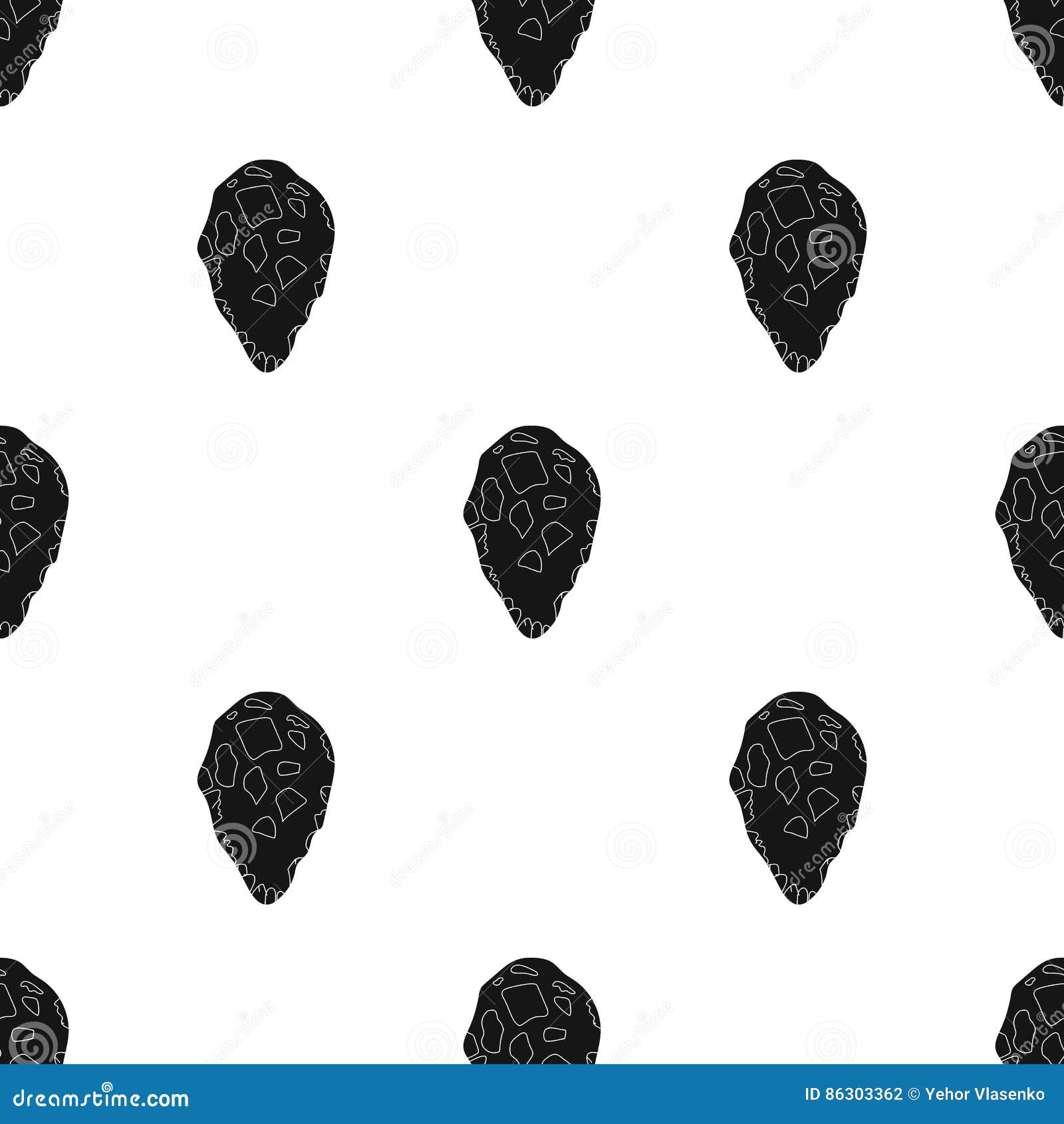 Stone Tool Icon in Black Style Isolated on White Background. Stone Age ...