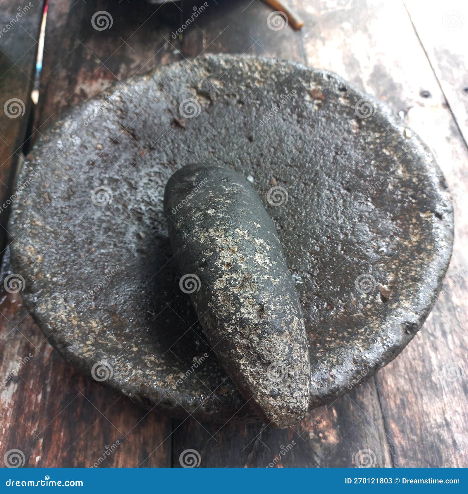 This Stone is a Tool for Making Chili Sauce or for Blending Spices ...