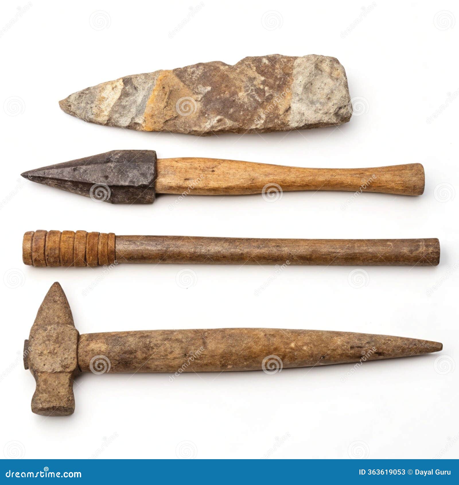 Stone Tools Icon In Cartoon Style Isolated On White Background. Stone ...