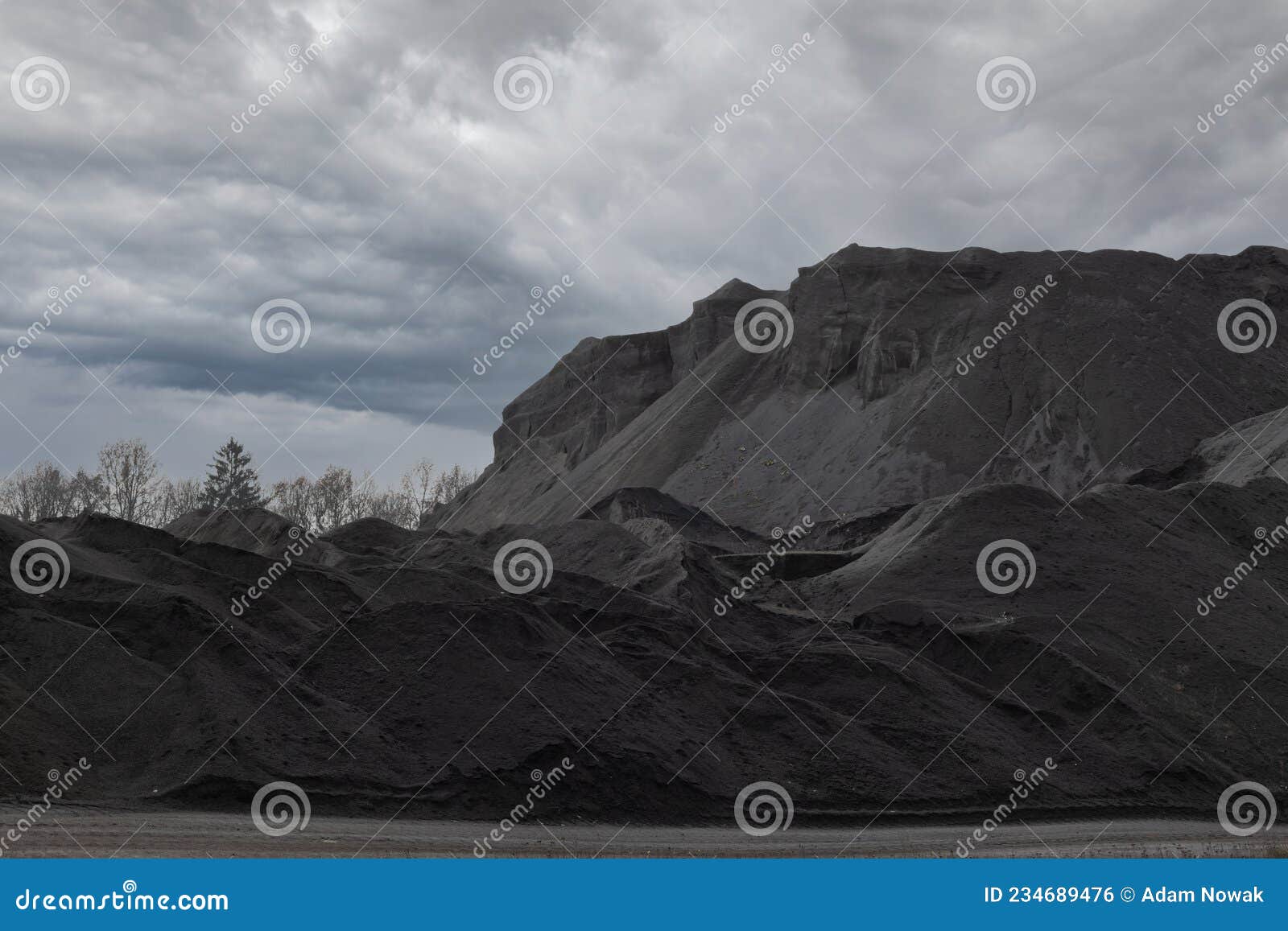 Mining Industry, Basalt Storage. Black Stone Stock Photo - Image of ...