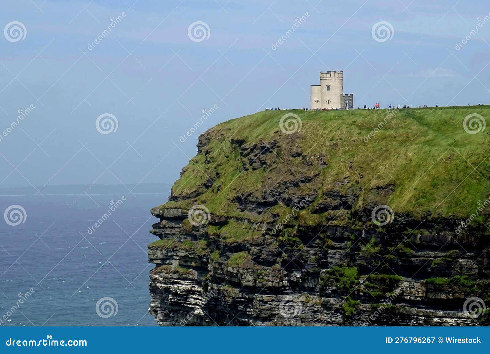 Stone Tower on the Green Cliff Against the Background of a Sky. Cliffs ...