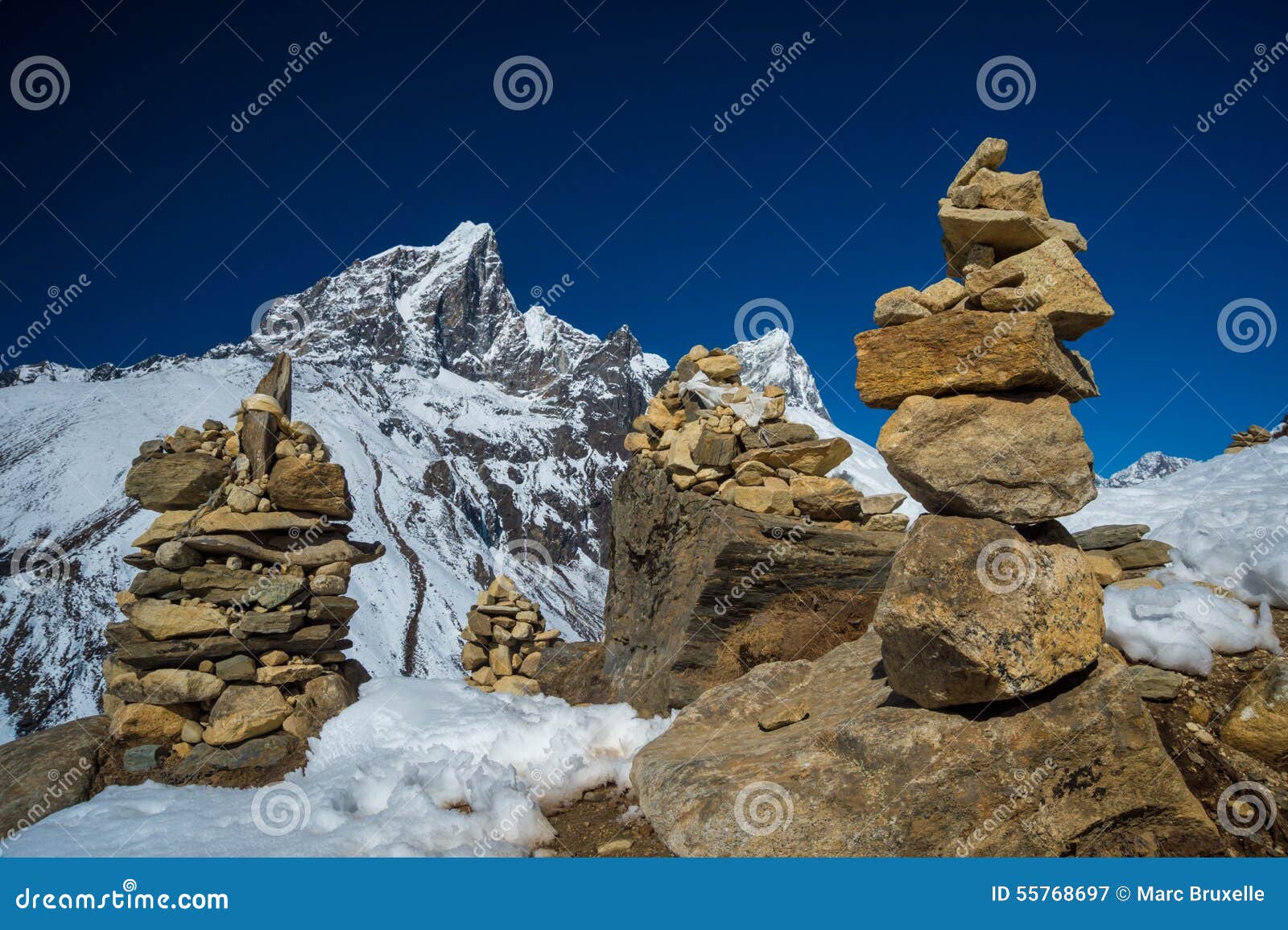 Stone tower stock image. Image of heap, blue, stack, everest - 55768697