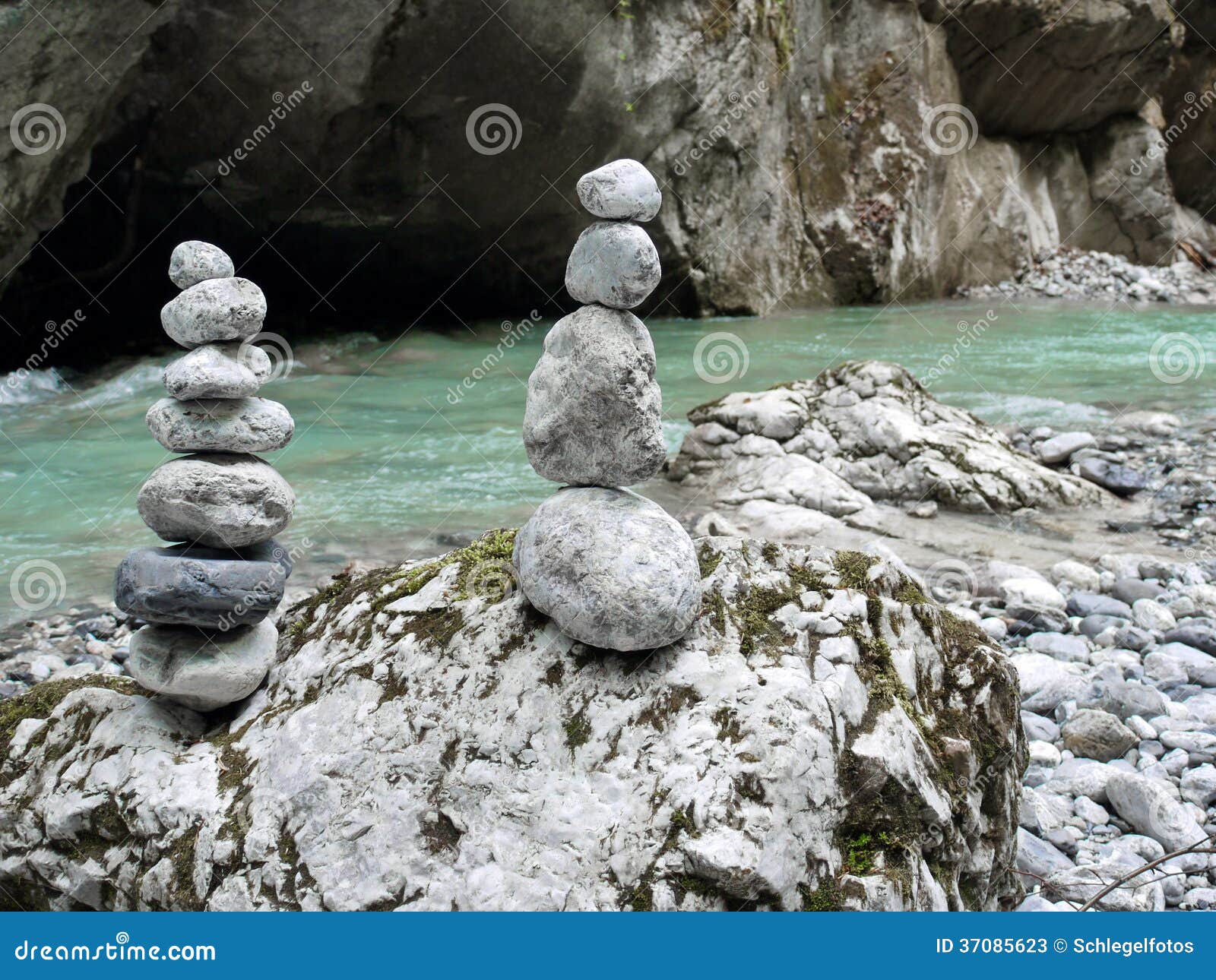 Stone tower on stream stock image. Image of playful, shui - 37085623