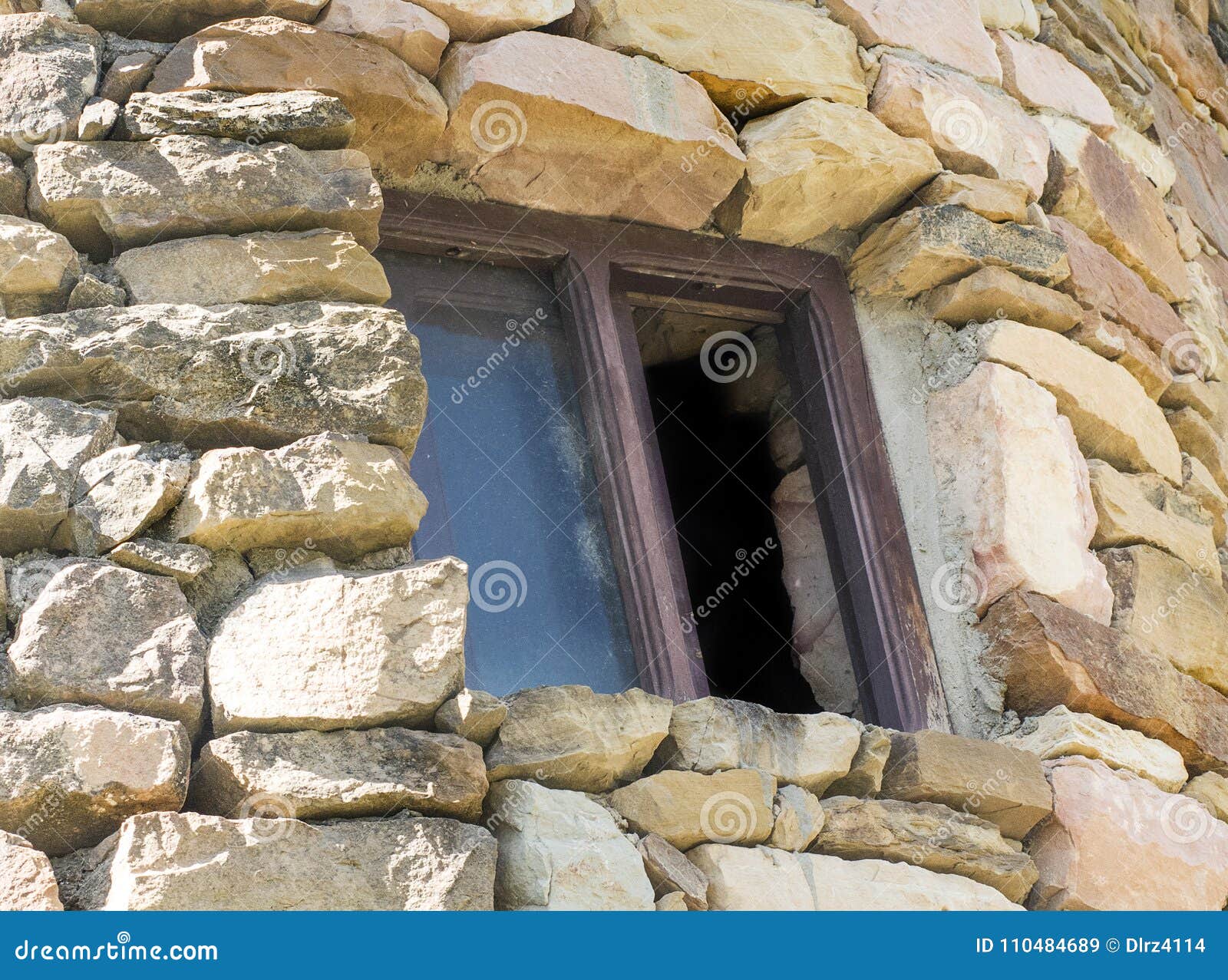 Stone tower window stock image. Image of rustic, castle - 110484689