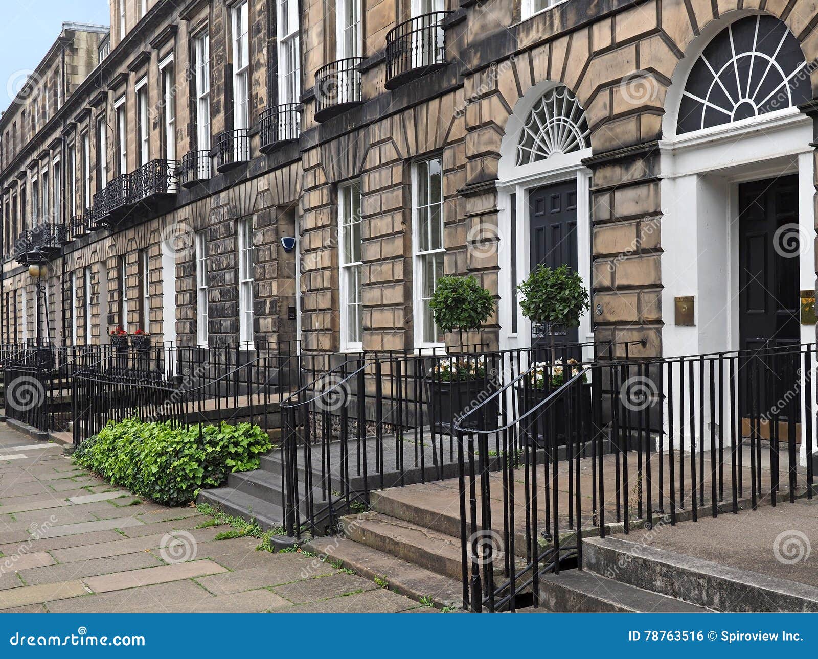 Stone townhouses stock photo. Image of townhouses, transom - 78763516