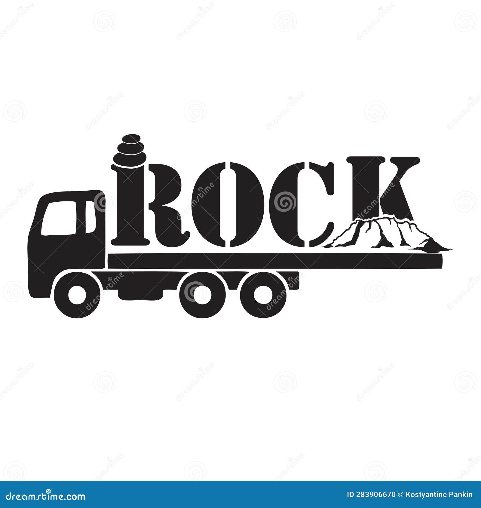 Stone transportation stock vector. Illustration of vehicle - 283906670