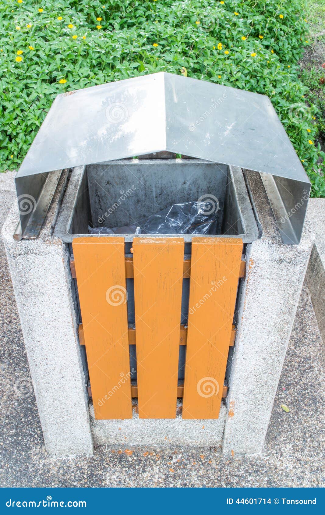 Stone trash stock photo. Image of reusable, container - 44601714