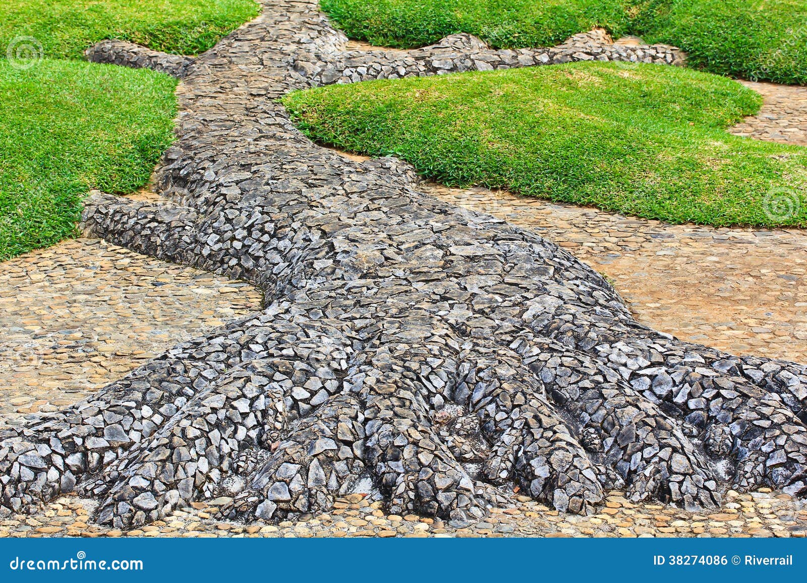 Stone tree stock photo. Image of flagstone, alley, landscape - 38274086