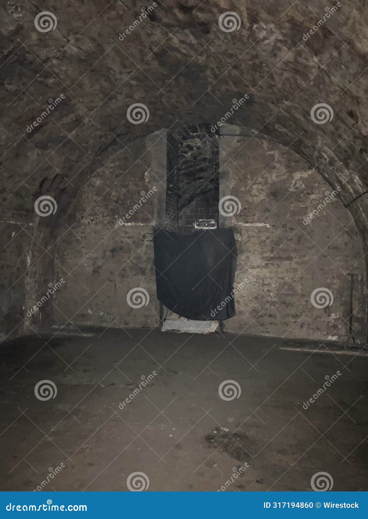 Stone Tunnel with Metal Gate and Window in Scotland Stock Photo - Image ...